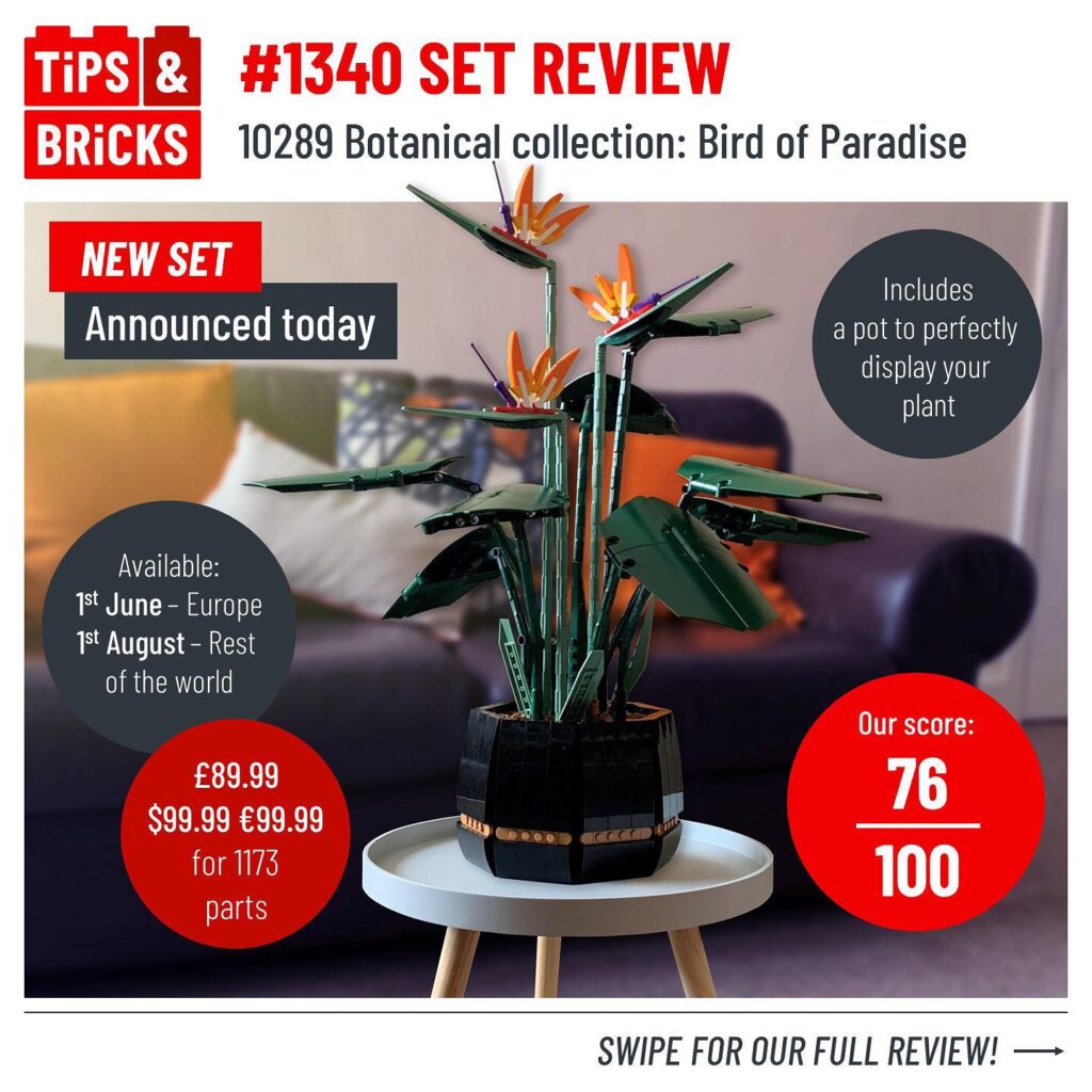 #1340 SET REVIEW: 10289 Botanical collection: Bird of Paradise - Tips ...