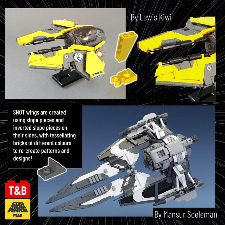 #1342 TECHNIQUES: Curved and Angled Space Ship Hulls - Tips&Bricks