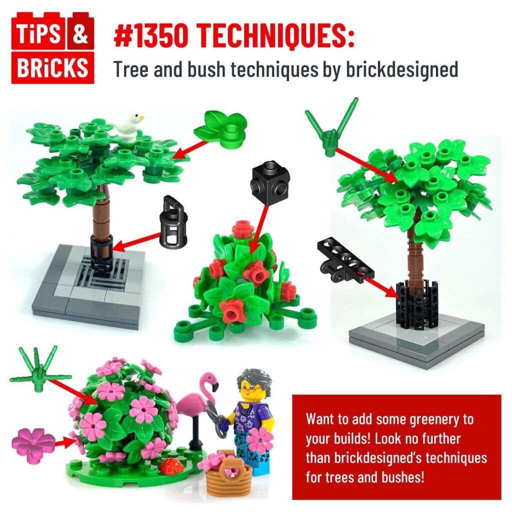 #1350 TECHNIQUES: Tree and bush techniques by @brickdesigned - Tips&Bricks