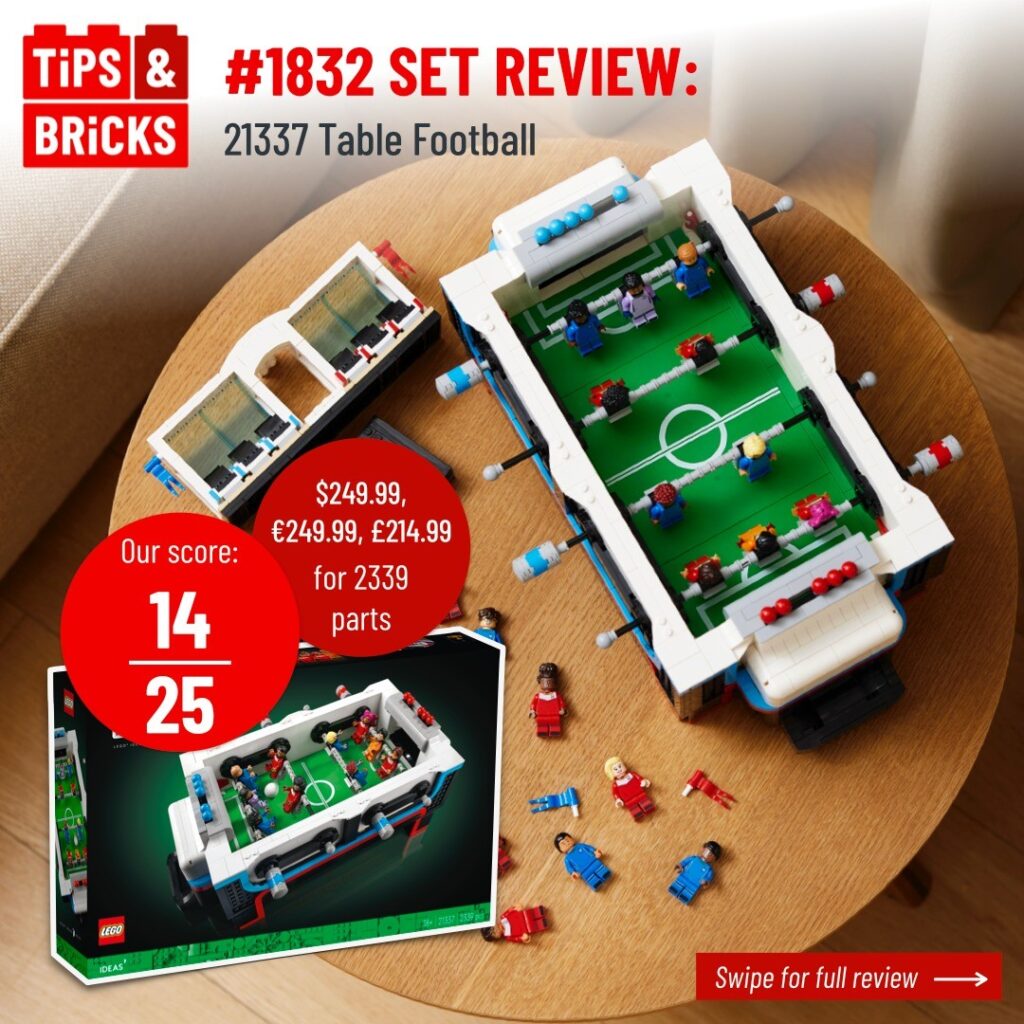 #1832 SET REVIEW: 21337 Table Football - Tips&Bricks