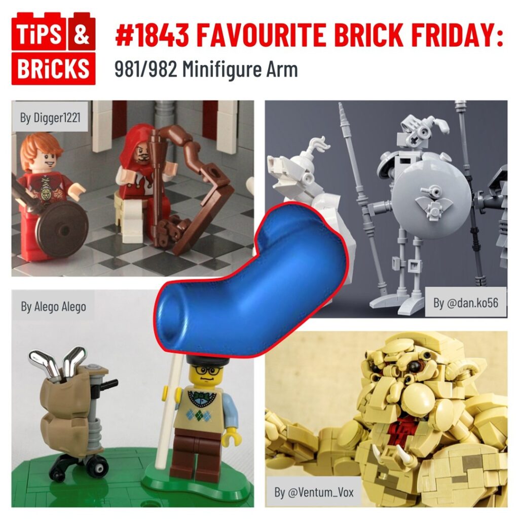 #1843 FAVORITE BRICK FRIDAY: Minifigure Arm (981/982) - Tips&Bricks
