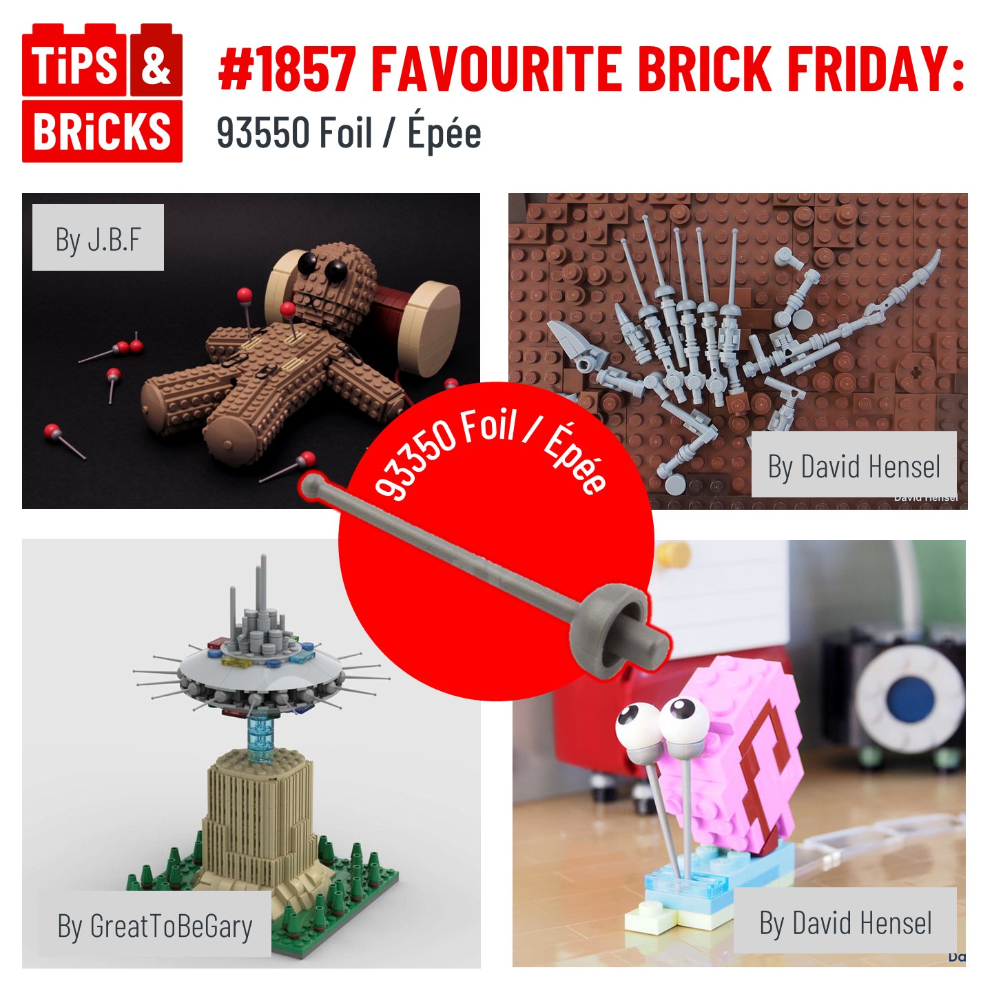 #1857 FAVOURITE BRICK FRIDAY: Foil / Épée (93550) - Tips&Bricks