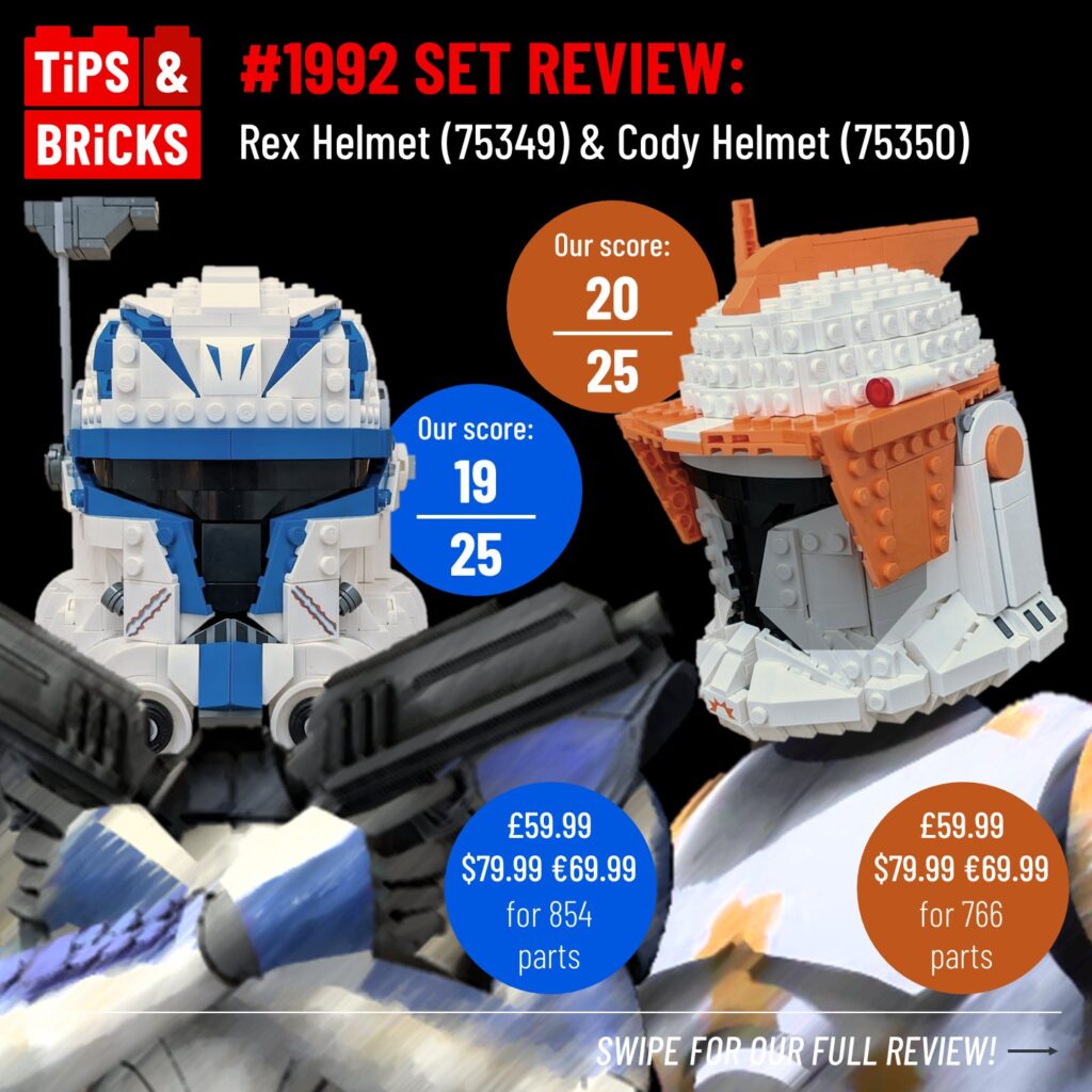#1992 SET REVIEW: Rex Helmet (75349) & Cody Helmet (75350) - Tips&Bricks
