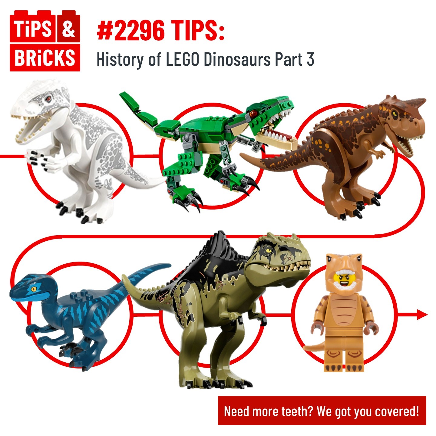 #2296 TIPS: History of LEGO Dinosaurs Part 3 - Tips&Bricks
