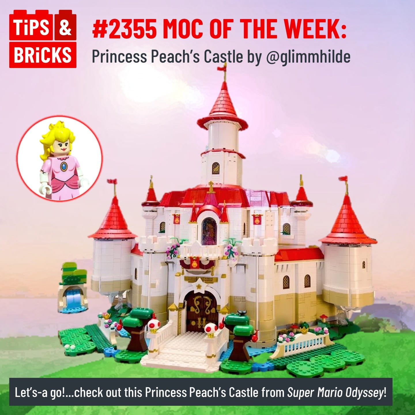 #2355 MOC OF THE WEEK - Princess Peach's Castle by @glimmhilde - Tips ...