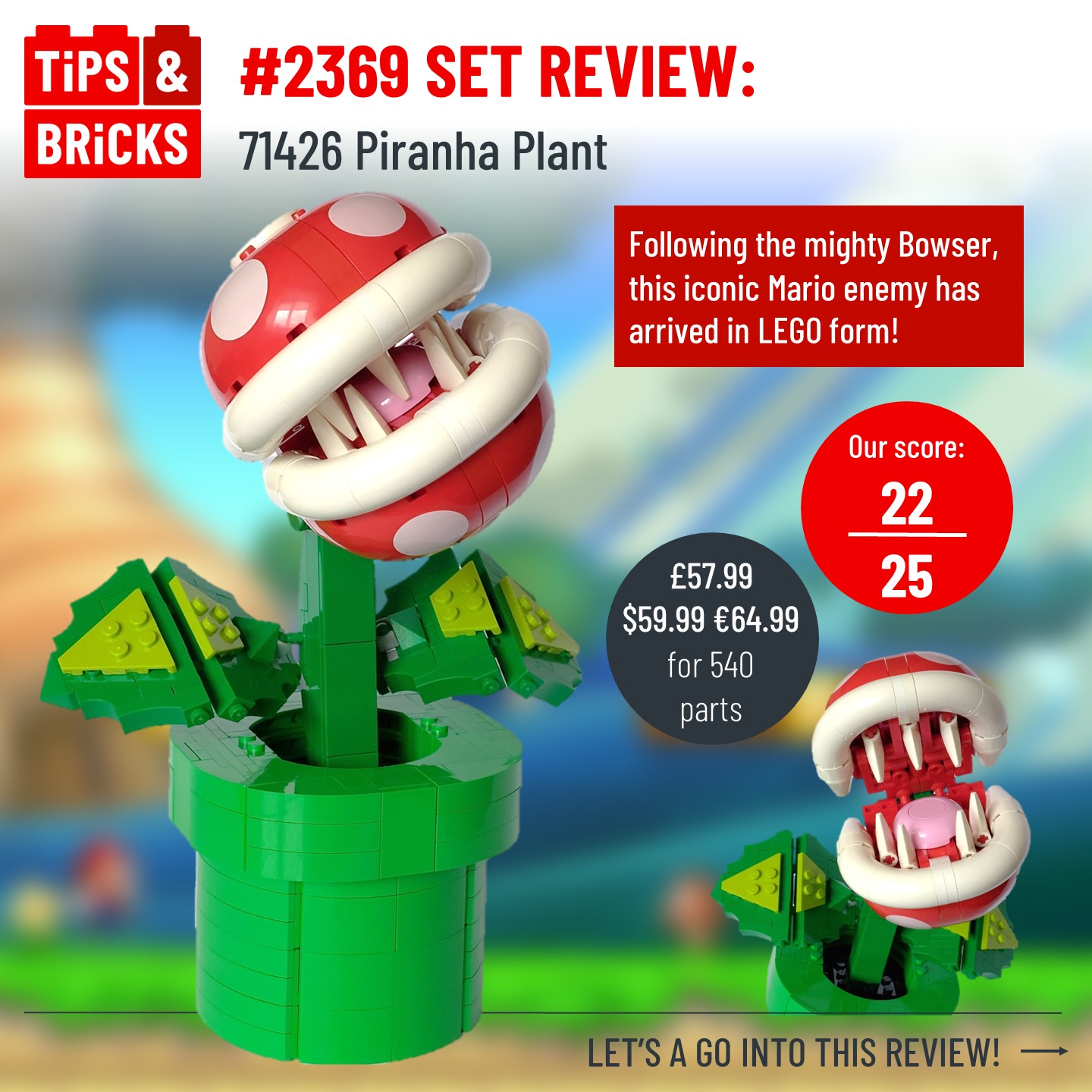 #2369 SET REVIEW: 71426 Piranha Plant - Tips&Bricks
