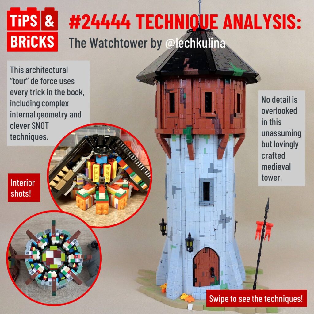 #2444 TECHNIQUE ANALYSIS: The Watchtower by @lechkulina - Tips&Bricks