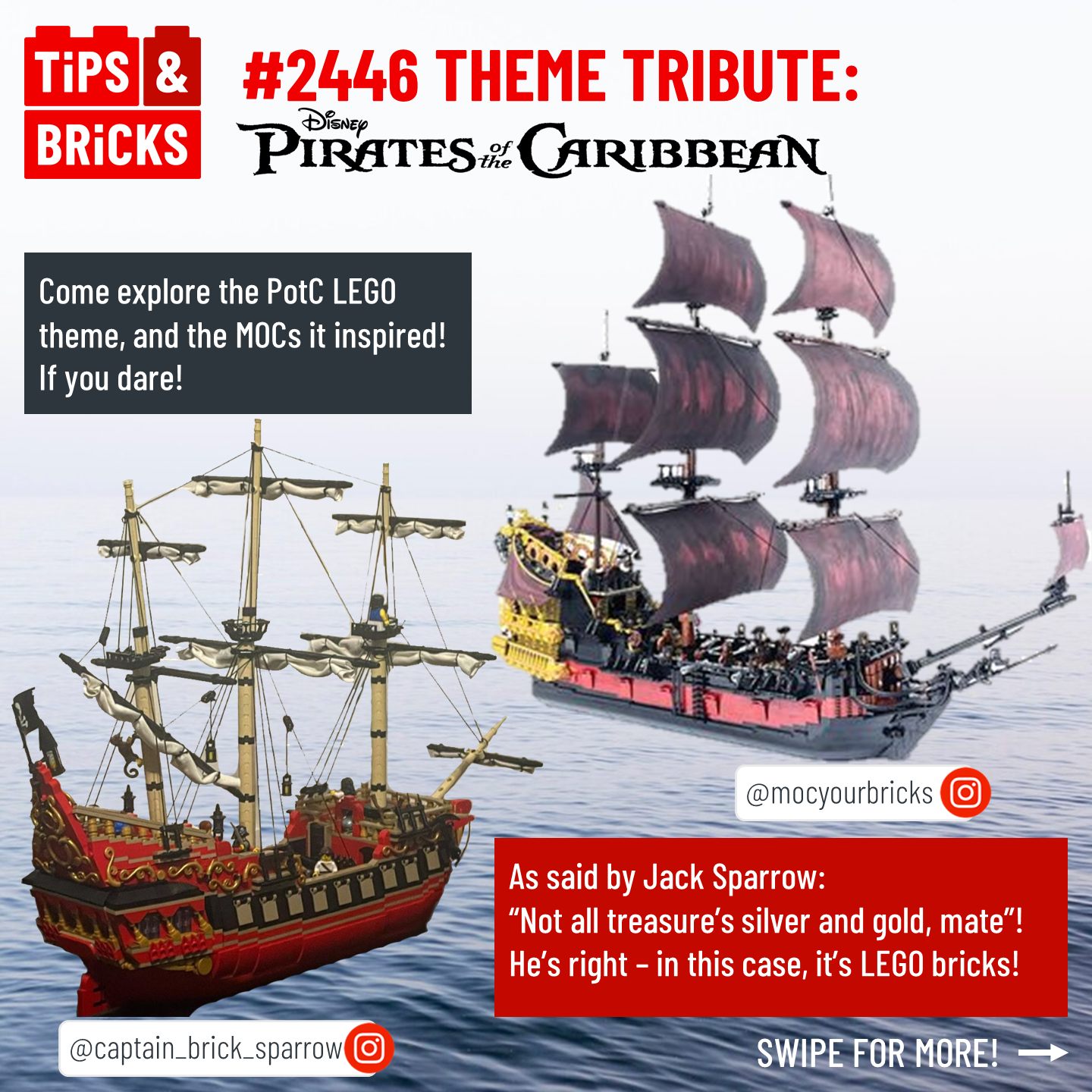 #2446 THEME TRIBUTE: Disney's Pirates of the Caribbean - Tips&Bricks