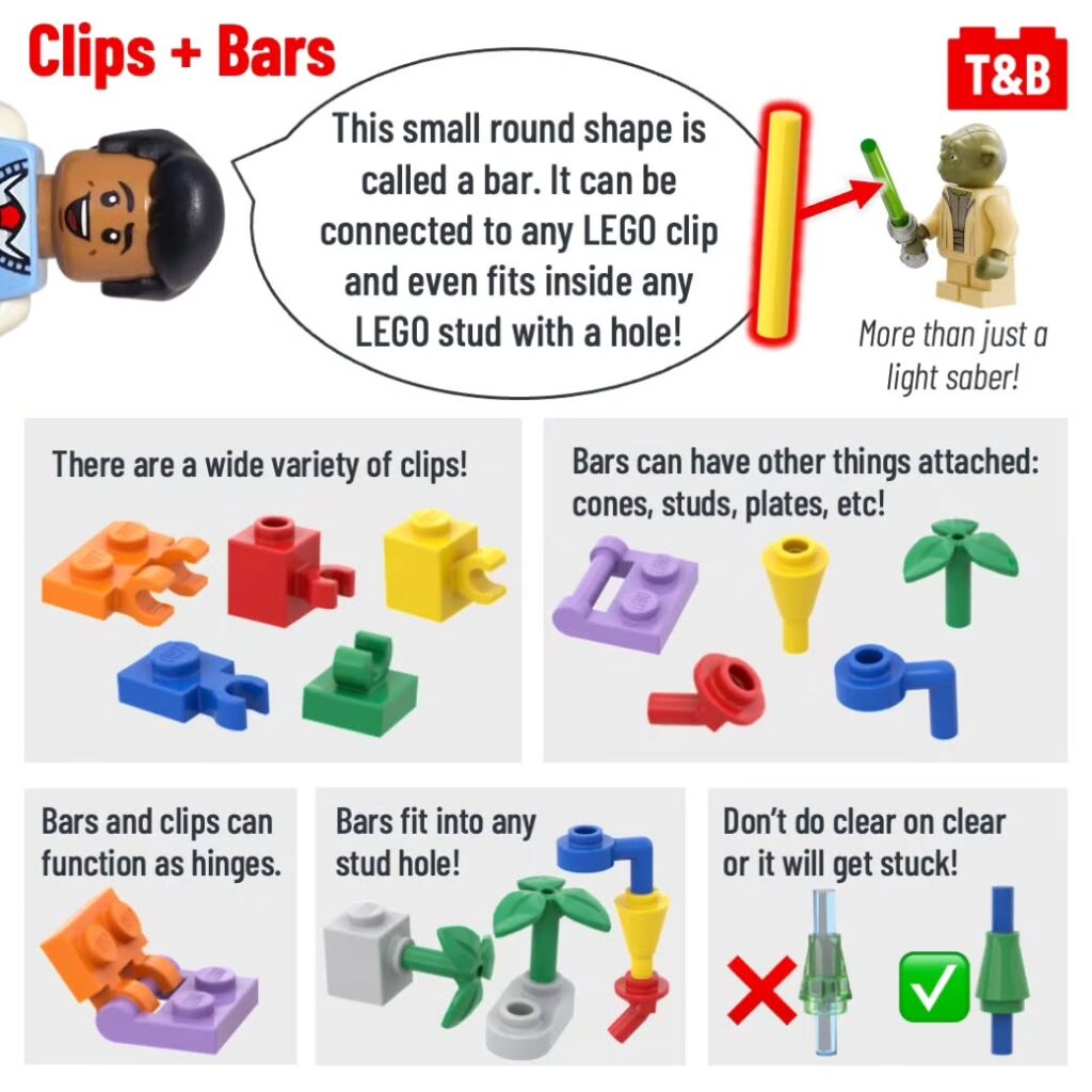 #2450 BEGINNER SERIES - Lesson 7: Clips and Rails - Tips&Bricks