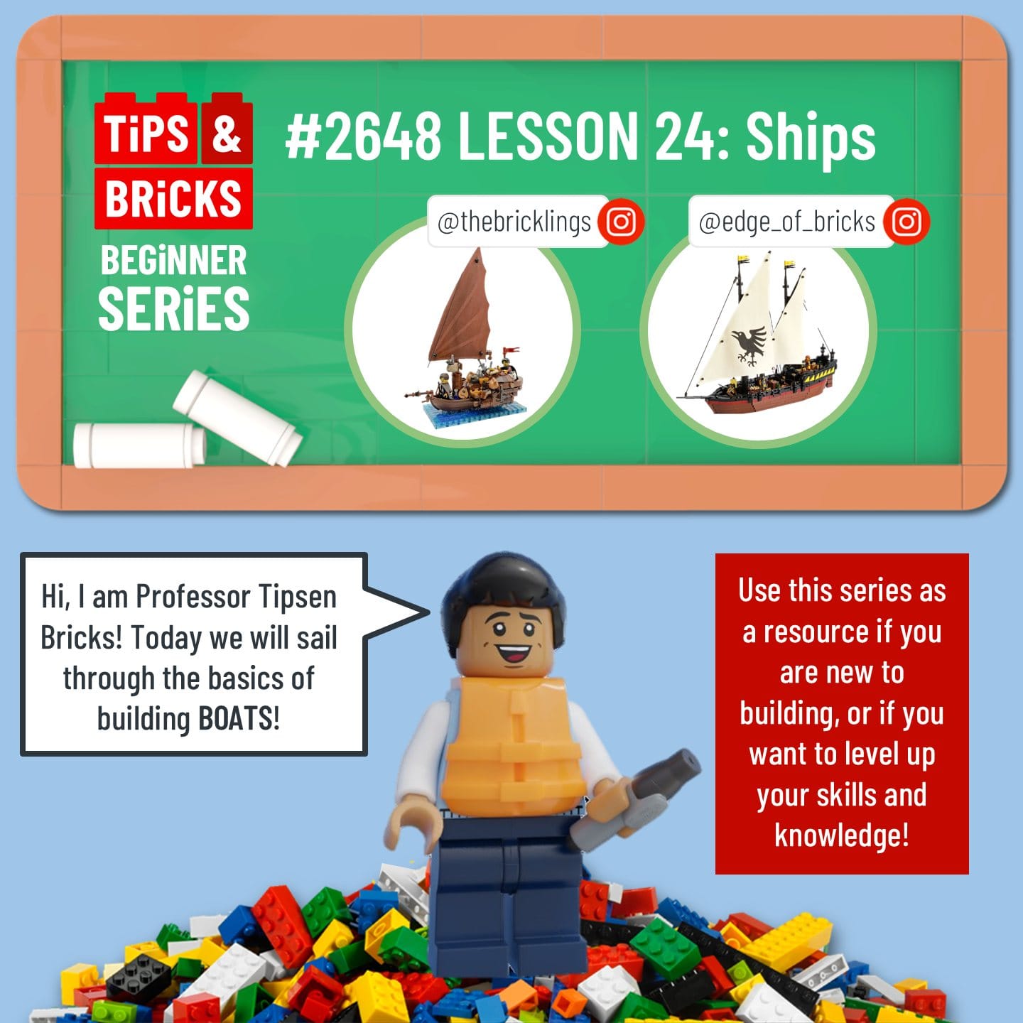 #2648 BEGINNER SERIES: Lesson 24 - Ships - Tips&Bricks