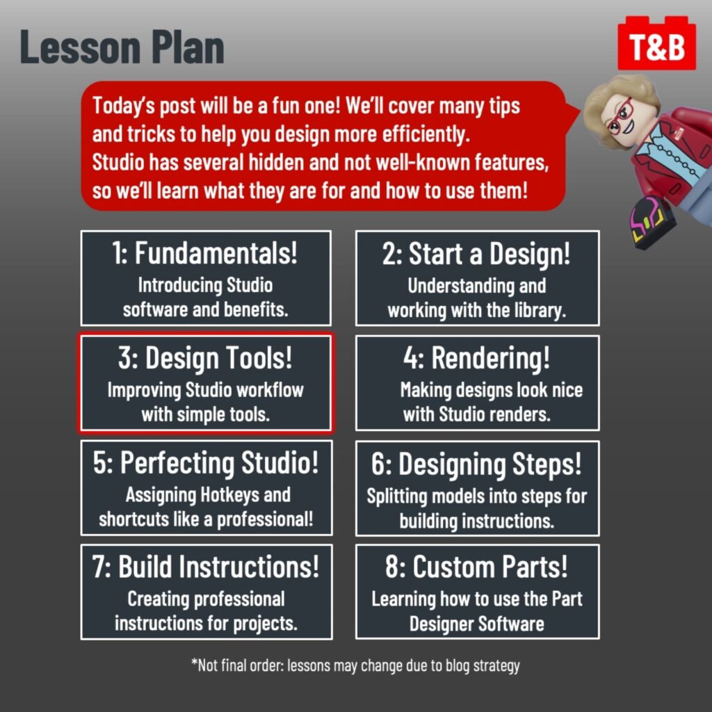 #2691 STUDIO 101 GUIDE - LESSON 3: Design Tools! - Tips&Bricks