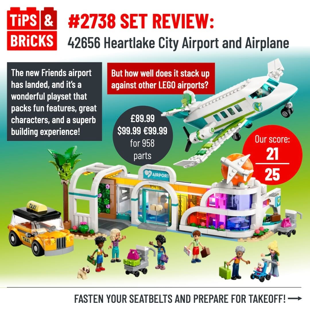 #2738 SET REVIEW: 42656 Heartlake City Airport and Airplane - Tips&Bricks