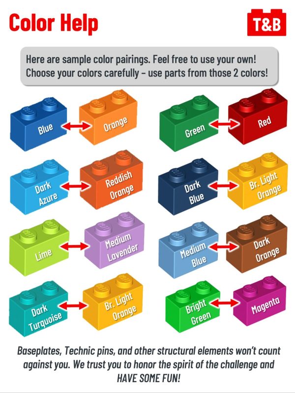 #2882 Building Challenge: Complementary Color Build Challenge! - Tips ...