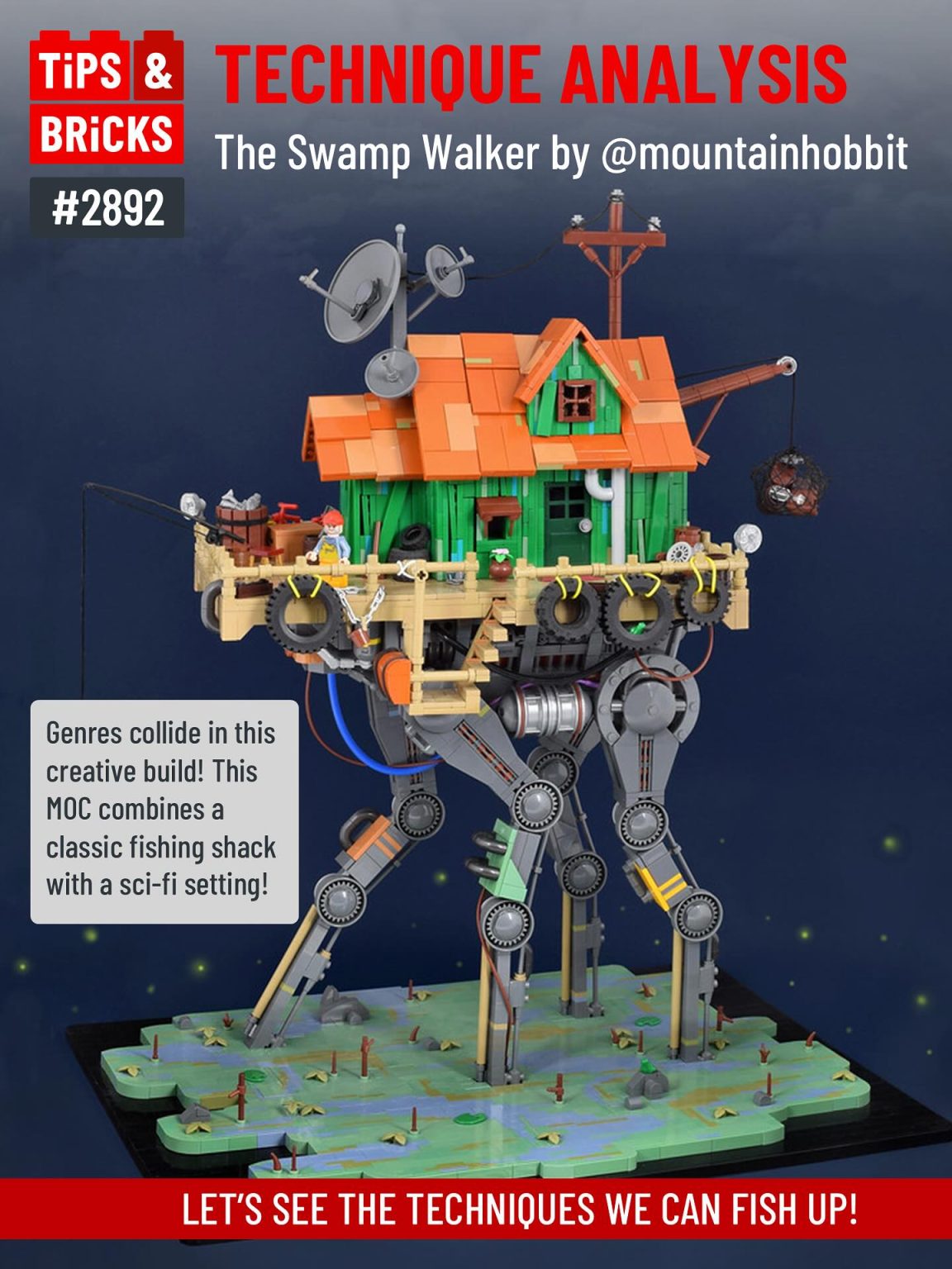 #2892 TECHNIQUE ANALYSIS: The Swamp Walker by @mountainhobbit - Tips&Bricks