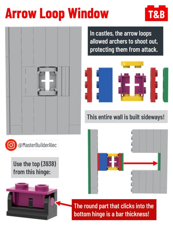 #2926 TECHNIQUE DISCUSSION: 8 Sideways Built Windows - Tips&Bricks