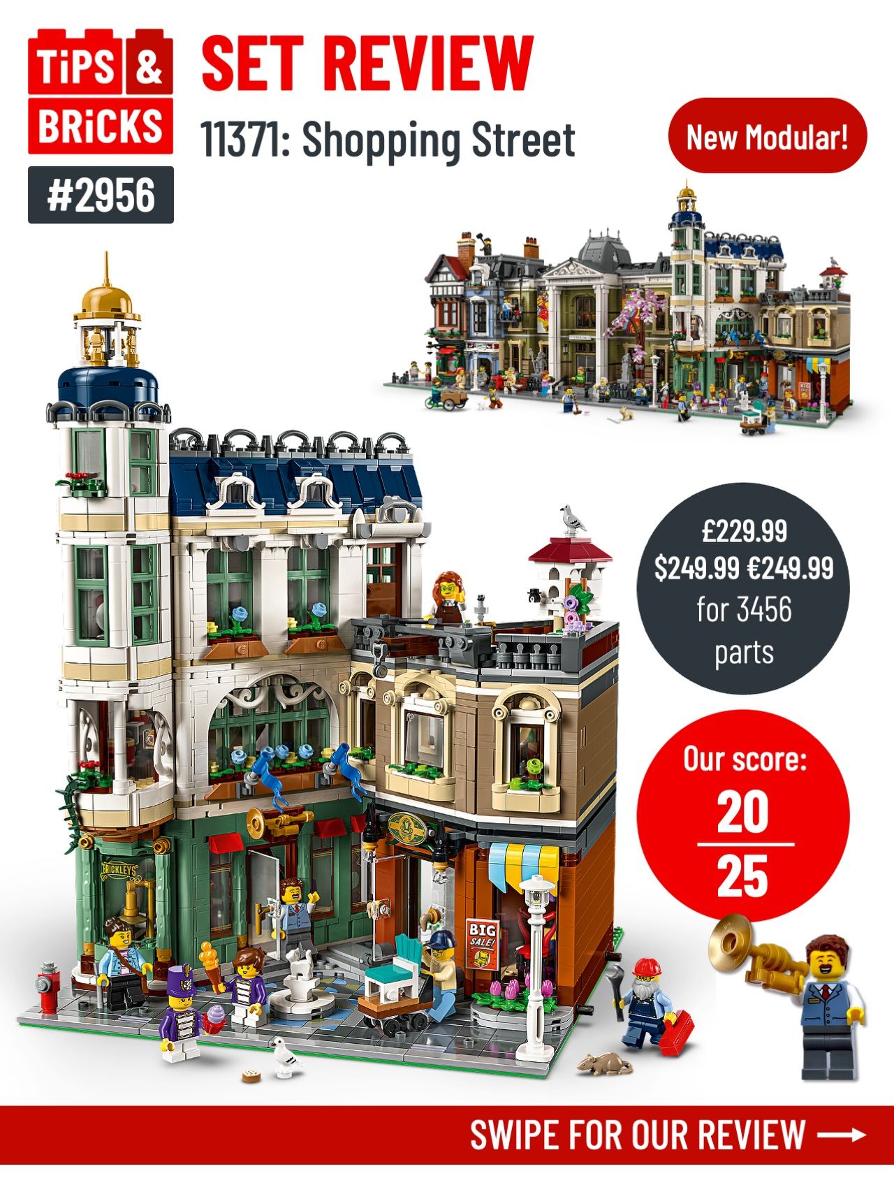 #2956 SET REVIEW Shopping Street Modular (11371) - Tips&Bricks