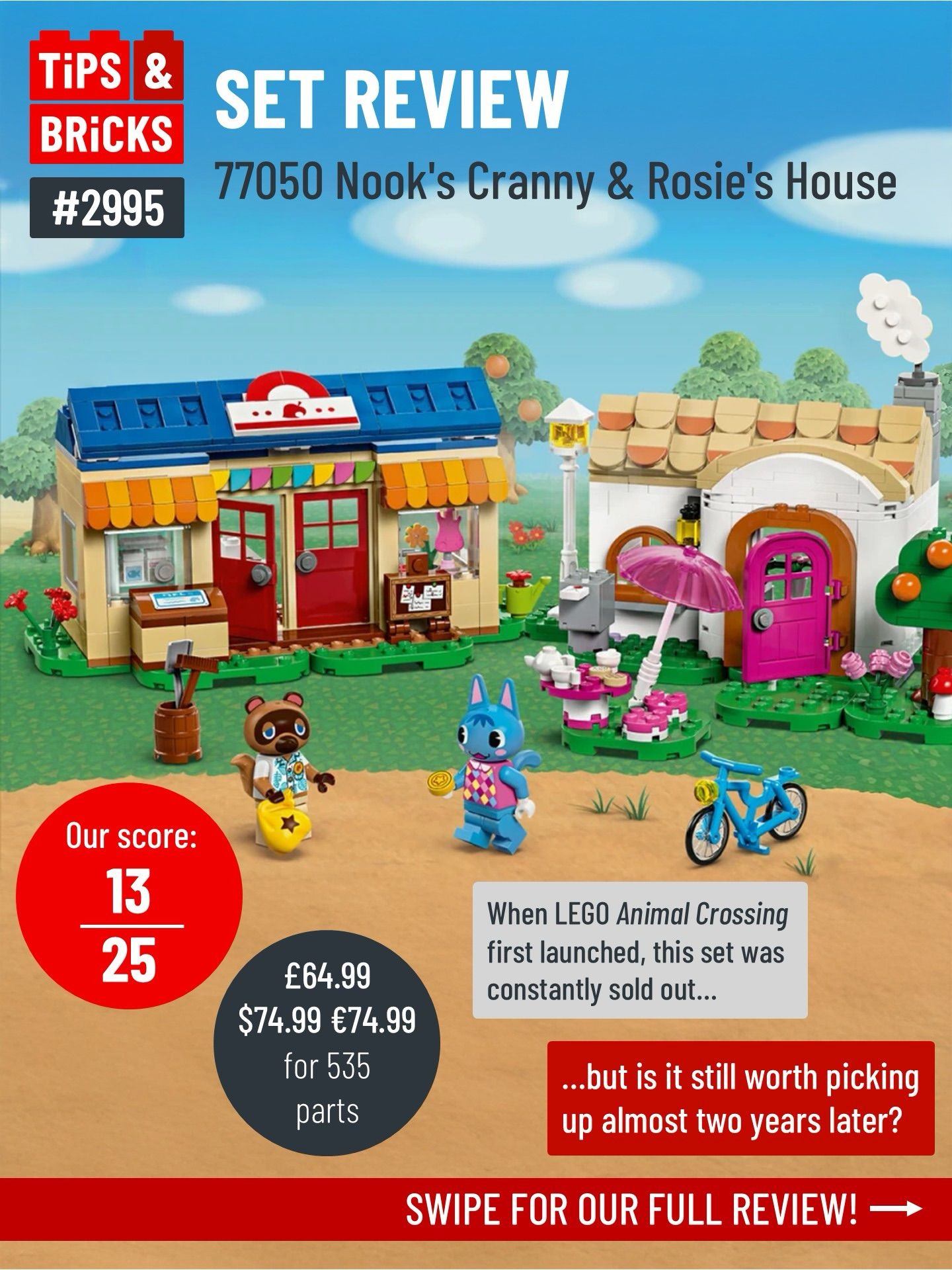 #2995 SET REVIEW: 77050 Nook's Cranny & Rosie's House - Tips&Bricks