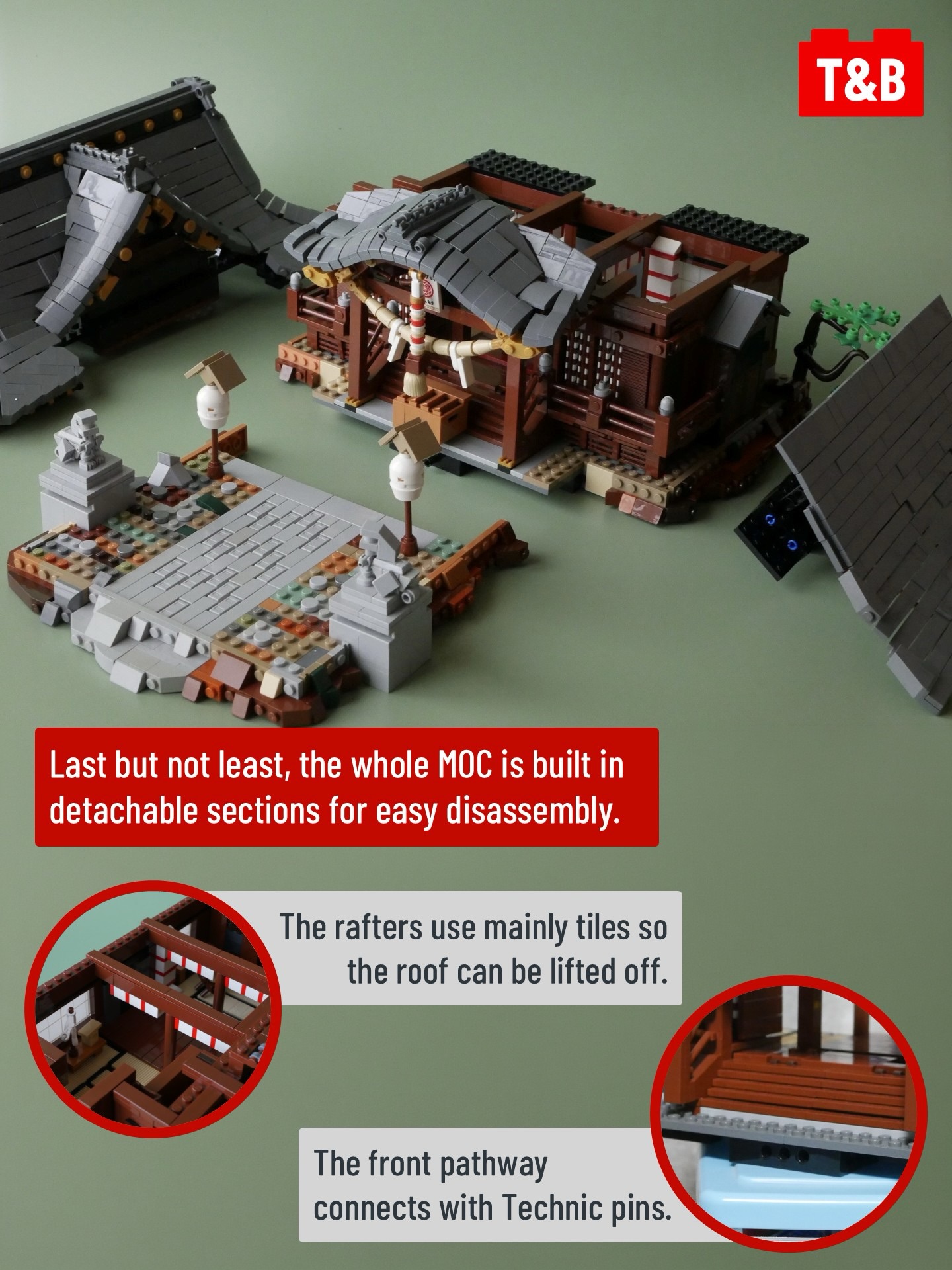 #3092 MOC OF THE WEEK: Shint Shrine by @dera_0503 - Tips&Bricks