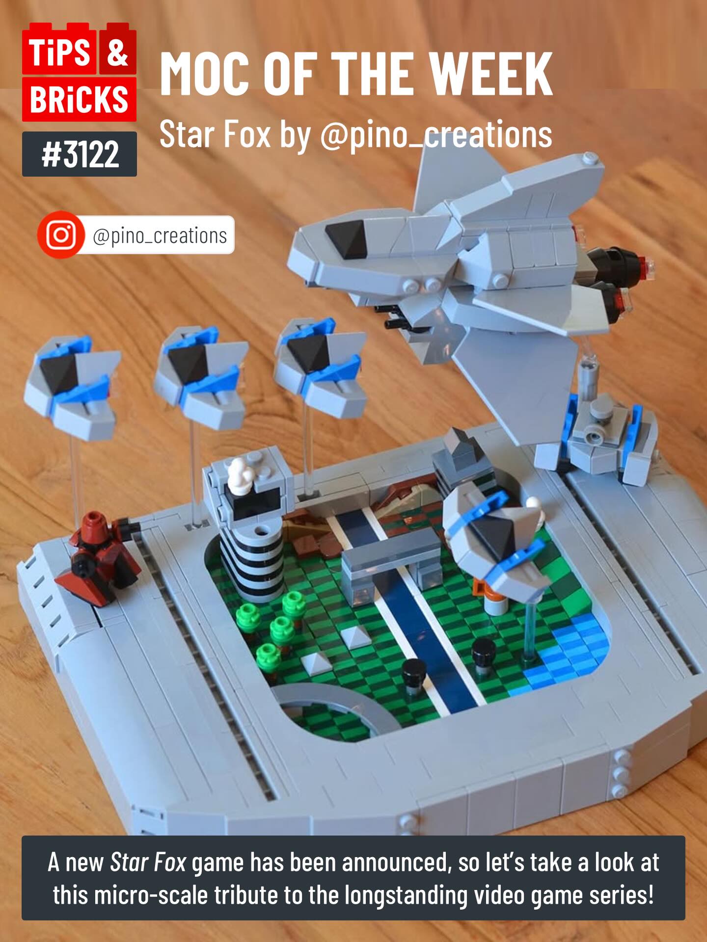 #3122 MOC OF THE WEEK: Star Fox by @pino_creations - Tips&Bricks